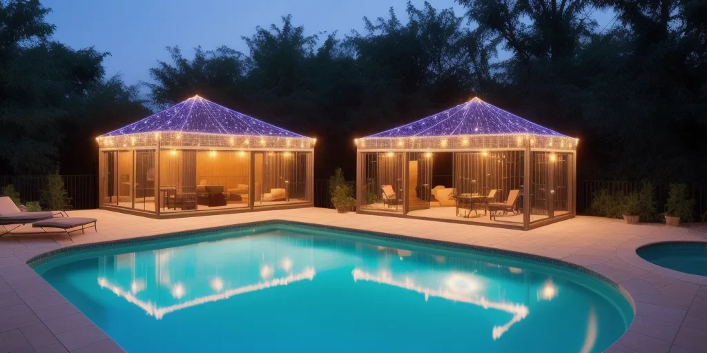 How to hang string lights on pool cage? - Lasting Lights